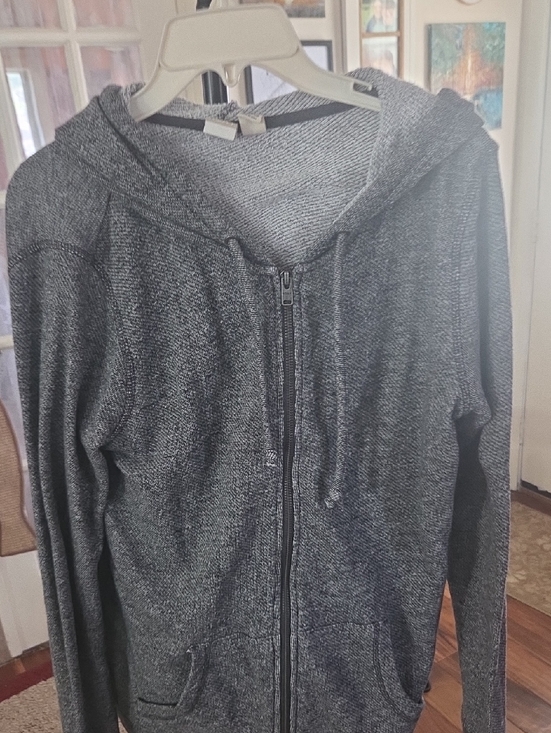Roxy | Tops | Roxy Heathered Charcoal Zip Up Hoodie Surfer Skater ...